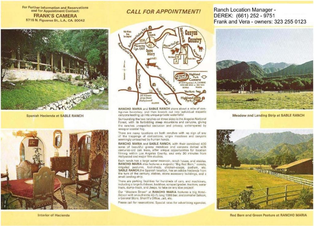 Movie Sets - Rancho Maria & Sable Ranch